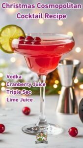 Christmas Cosmopolitan Cocktail Recipe: Festive Mix for Holiday Cheer ...