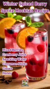 Winter Spiced Berry Spritz Mocktail Recipe: Cozy Up with Flavorful Festivity - Thirsty Tales