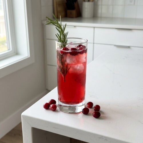 Cranberry Rosemary Collins Cocktail Recipe - Thirsty Tales