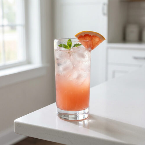 Grapefruit Ginger Soda Cocktail Recipe - Thirsty Tales