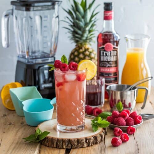 Romantic Raspberry Rum Punch Cocktail Recipe: Perfect Drink for Date ...