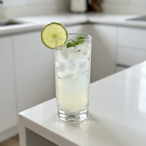 Lemon Lime Basil Twist Mocktail Recipe - Thirsty Tales