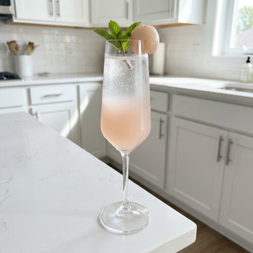 Lychee Rose Royale Mocktail Recipe - Thirsty Tales