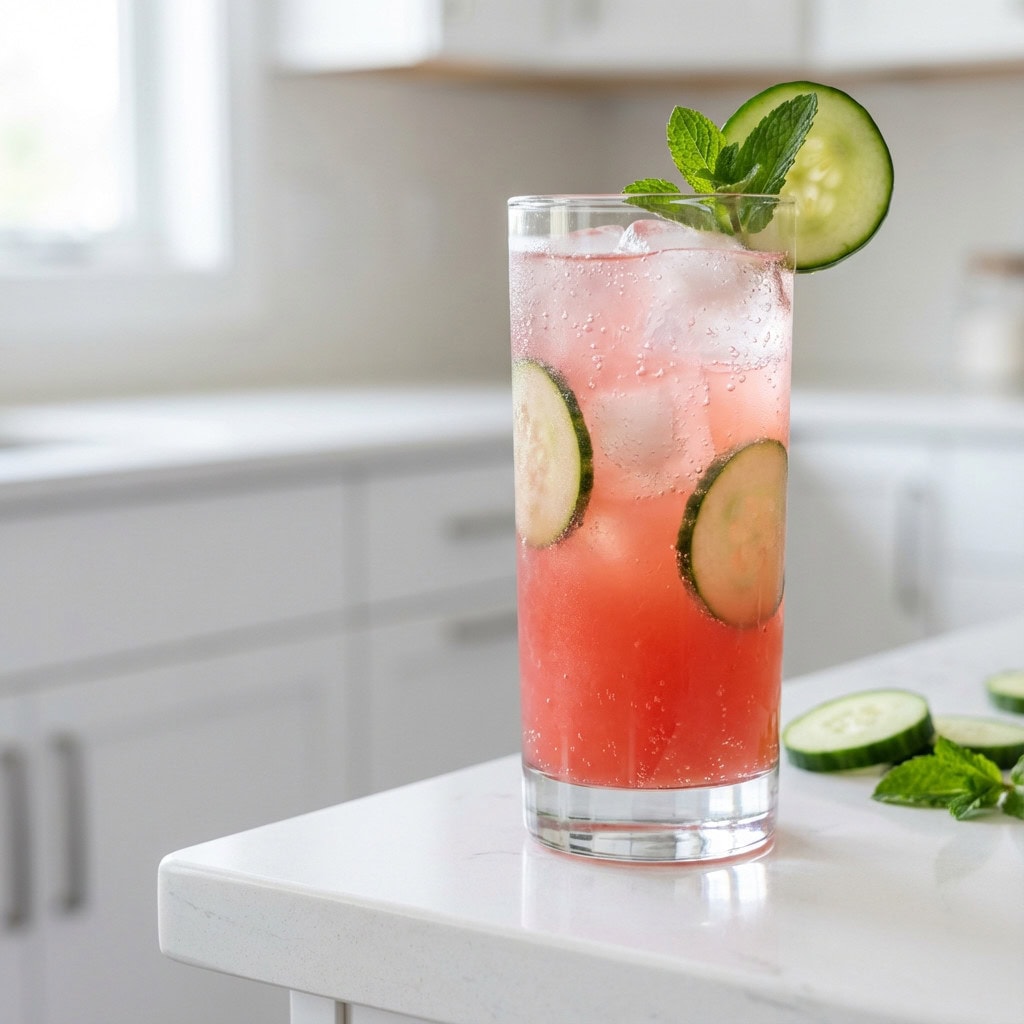 Watermelon Cucumber Cooler Cocktail Recipe - Thirsty Tales