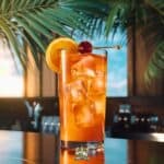 Banana Rum Sundown Cocktail Recipe - Thirsty Tales