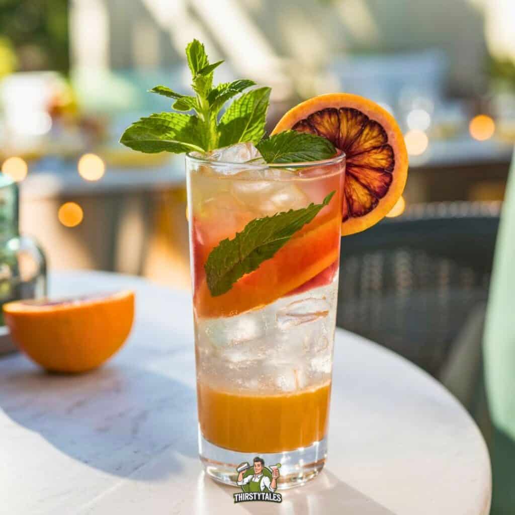 Blood Orange Elderflower Delight Cocktail Recipe - Thirsty Tales