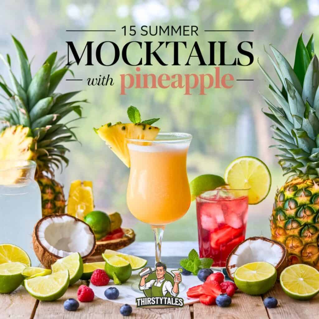 15 Summer Mocktails with Pineapple - Thirsty Tales