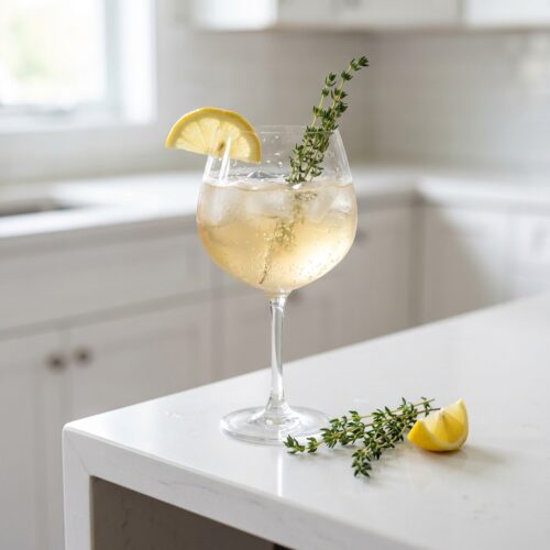 Lemon Thyme Tonic Mocktail Recipe - Thirsty Tales