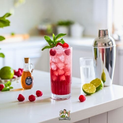 Raspberry Vanilla Dream Mocktail Recipe - Thirsty Tales