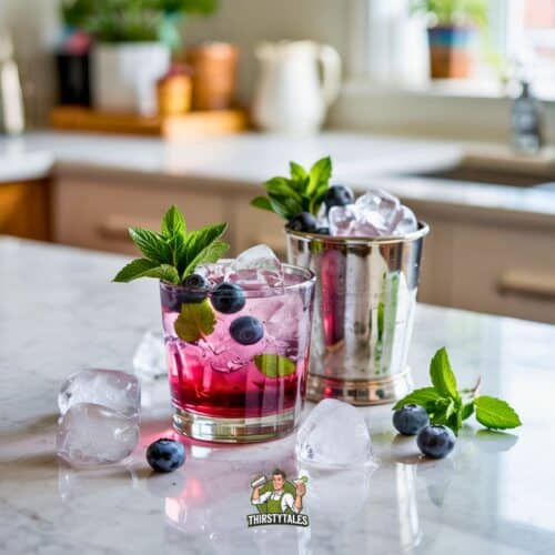 Blueberry Mint Julep Cocktail Recipe - Thirsty Tales