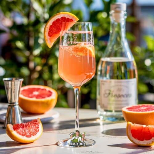 Grapefruit Tequila Spritz Cocktail Recipe - Thirsty Tales