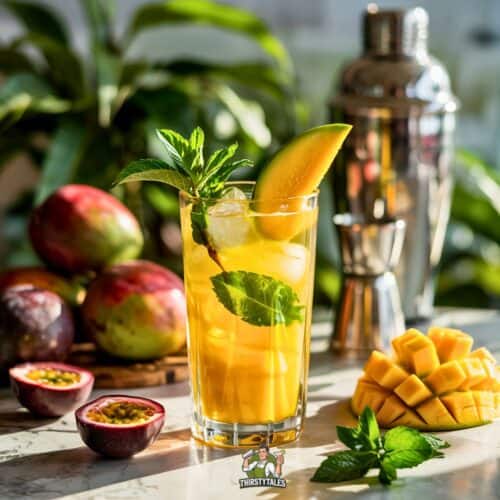 Mango Passion Fruit Punch Cocktail Recipe - Thirsty Tales