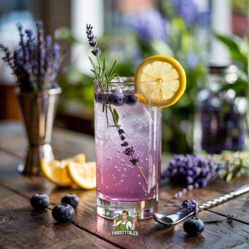 Blueberry Lavender Collins Cocktail Recipe - Thirsty Tales