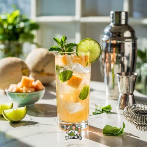 Peach Bellini Blaster Cocktail Recipe - Thirsty Tales