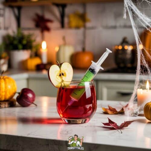 Poison Apple Syringe Cocktail Recipe - Thirsty Tales