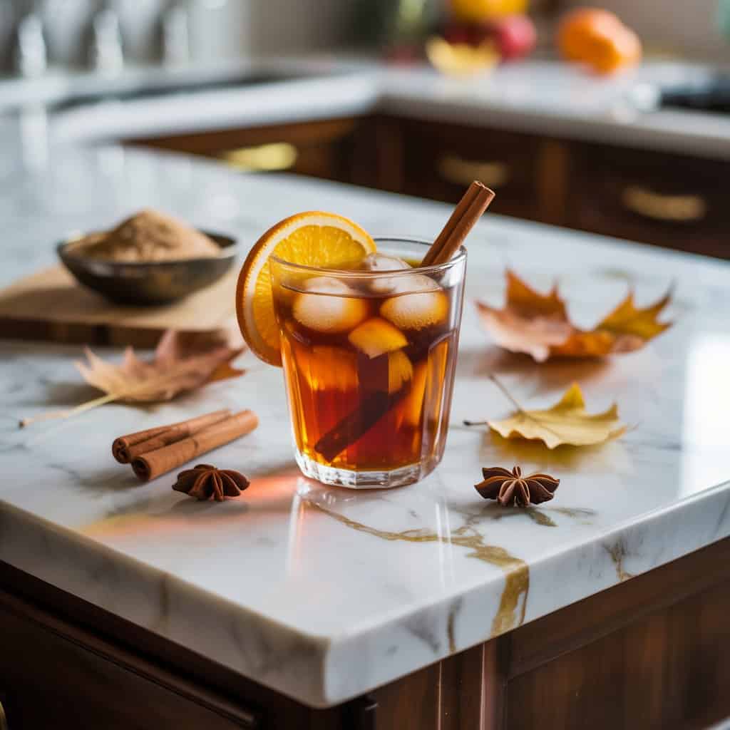 Autumn Spice Iced Tea Mocktail Recipe - Thirsty Tales