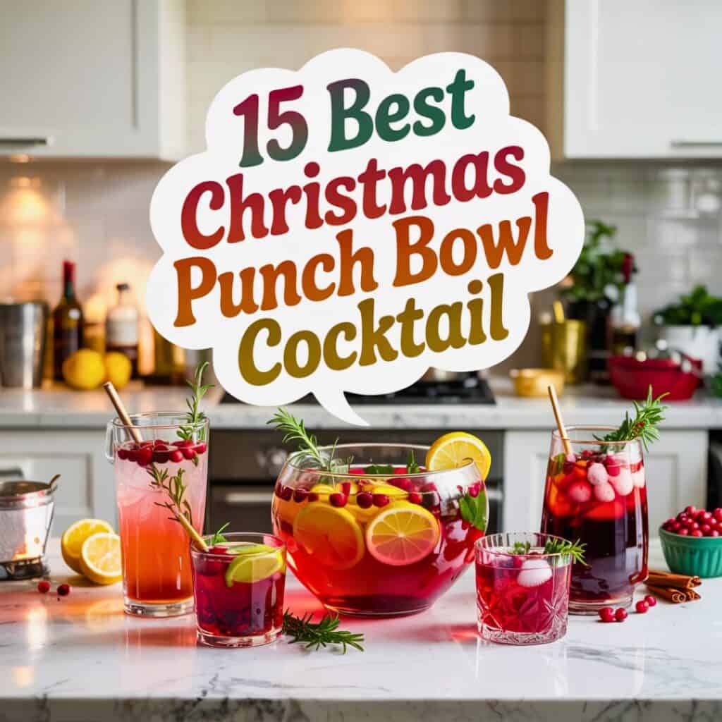 15 Best Christmas Cocktail Punch Bowl Recipes - Thirsty Tales