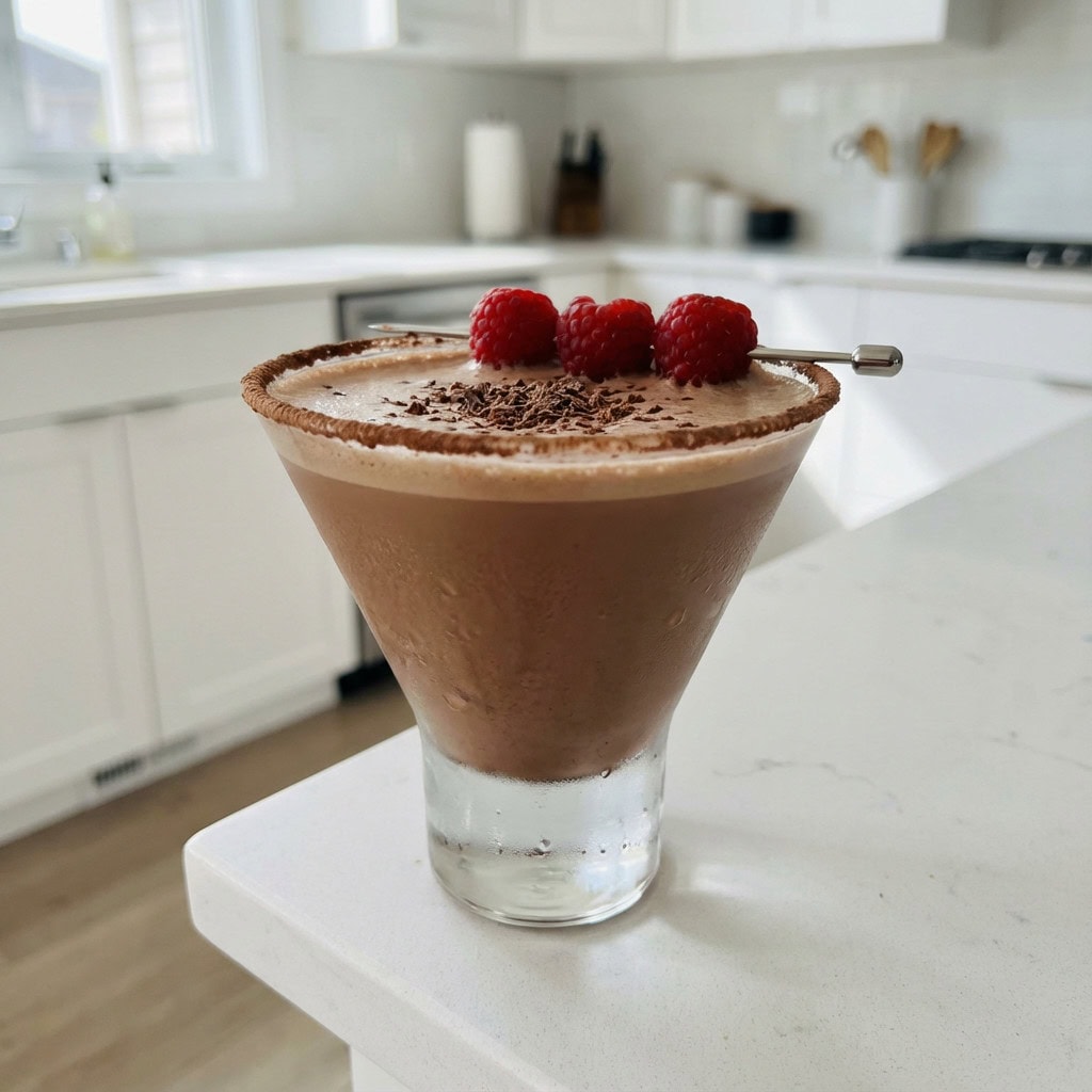 Chocolate Raspberry Martini Cocktail Recipe - Thirsty Tales
