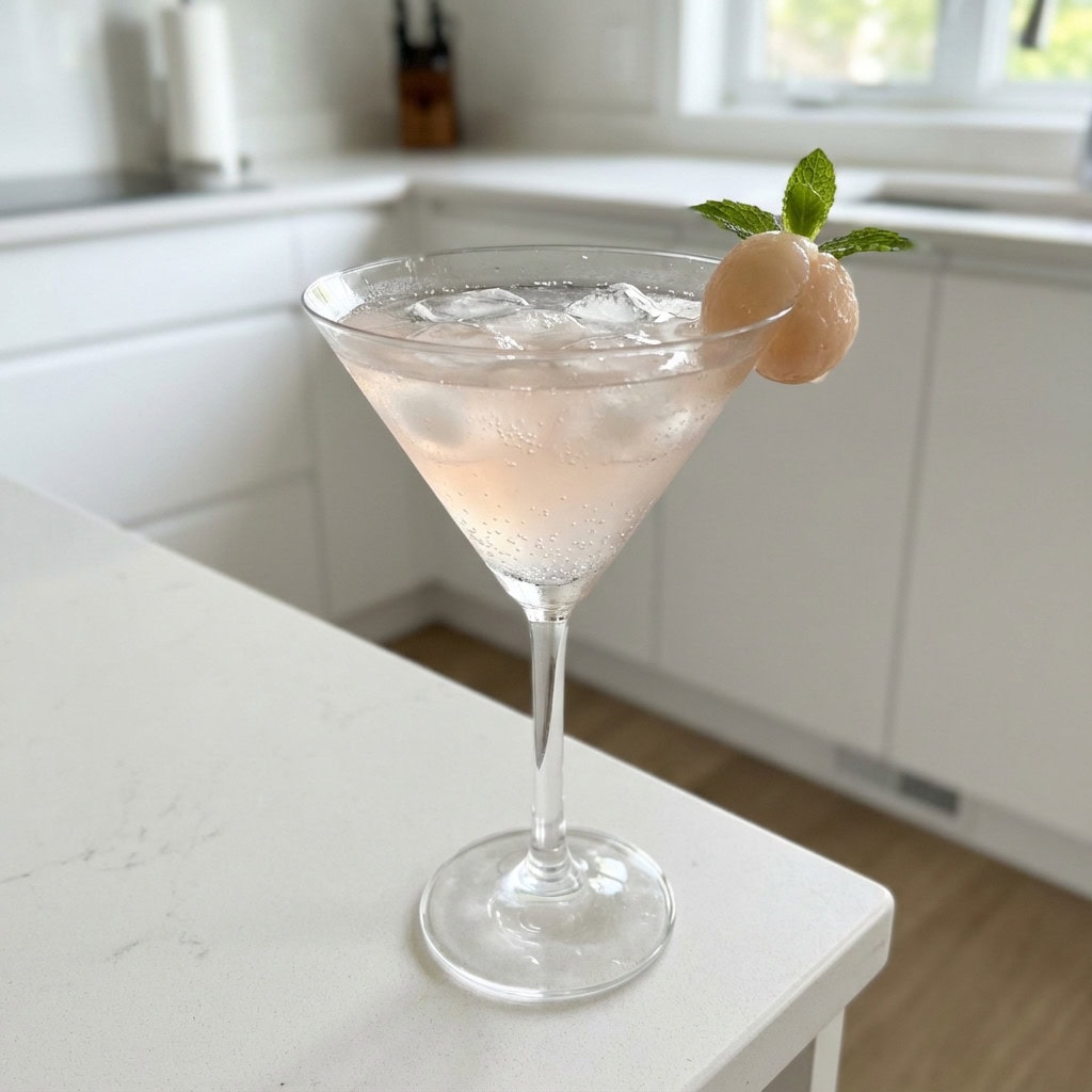 Sakura Lychee Fizz Cocktail Recipe - Thirsty Tales
